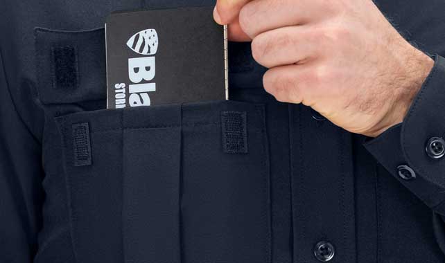 Class A Police Uniform Shirt - Short Sleeve Zippered Polyester Shirt ...
