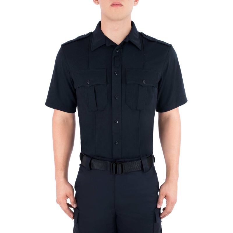 Police Knit Uniform Shirt - Discounted Police Wear - Zippered ...